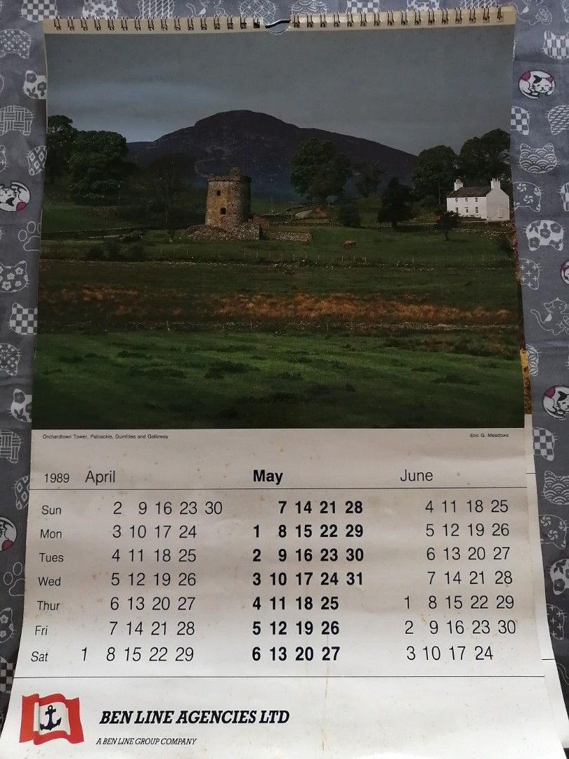 Vintage 1989 Calendar, Hobbies & Toys, Collectibles & Memorabilia ...