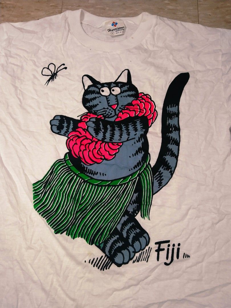 vintage kucing gemuk fiji, Men's Fashion, Tops & Sets, Tshirts & Polo ...