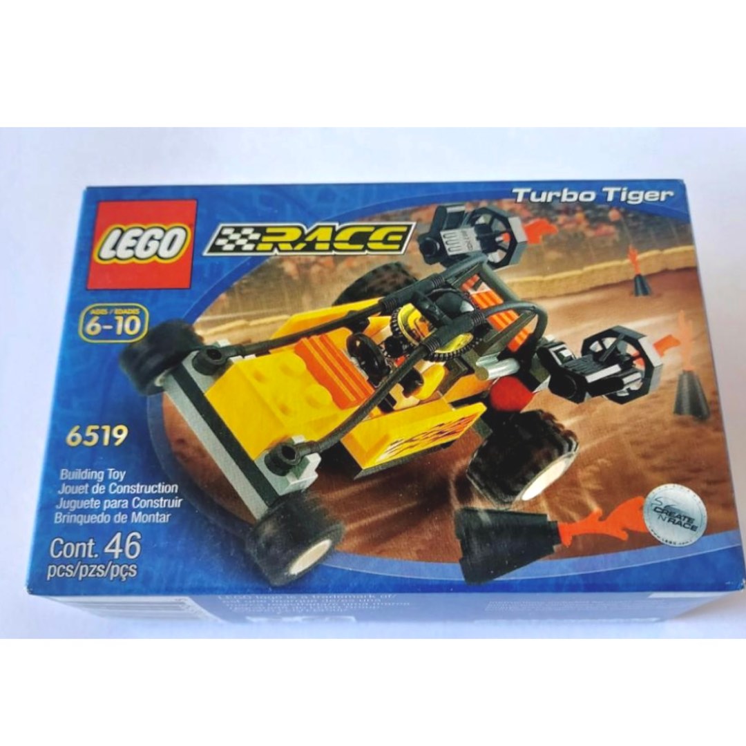 Vitange rare 絕版 Lego 6519 Turbo Tiger Race 賽車系列 2000年出產, 興趣及遊戲, 玩具 & 遊戲 ...