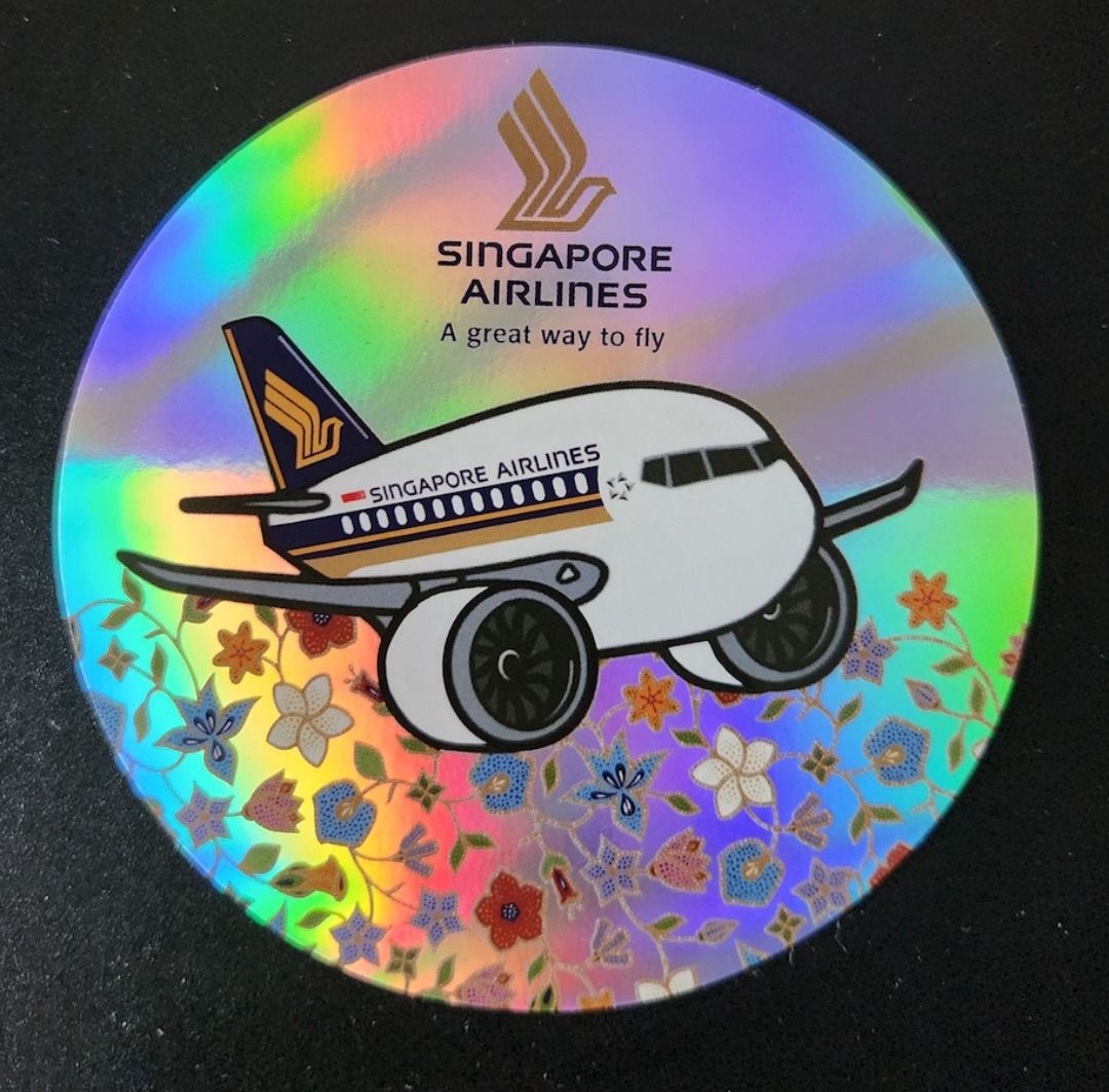 Waterproof Singapore Airlines "pudgy" sticker for laptop/luggage ...