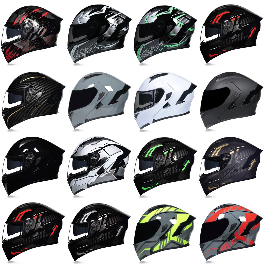 Wide Array of Full Face Flip Up Motorcycle Motorbike Bike Modular ...