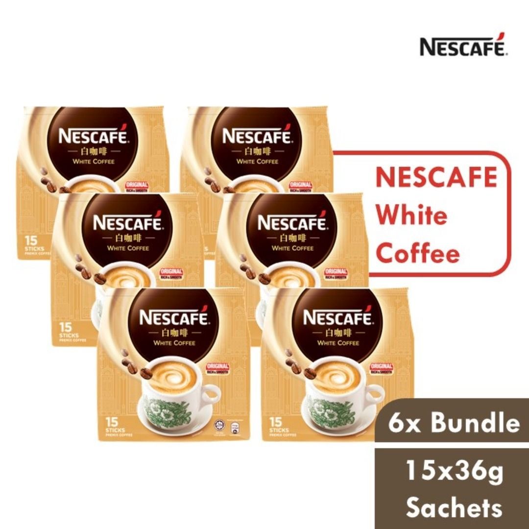 [6 packs] Nescafe White Coffee Original / Gao Kosong / Gao Siew Dai ...