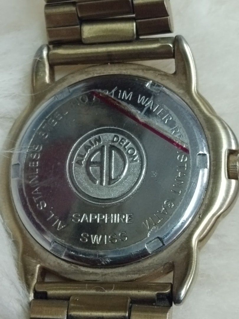 瑞士 ALAIN DELON sapphire藍寶石 鏡面 收藏錶, 書籍、休閒與玩具, 收藏、紀念品, 其他古董在旋轉拍賣