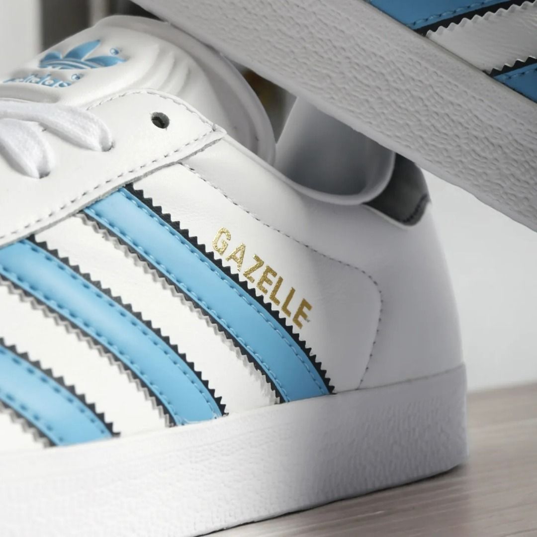 Adidas Gazelle White Semi Blue Burst' (Unisex) Men's Sizes: 4US - 13US ...