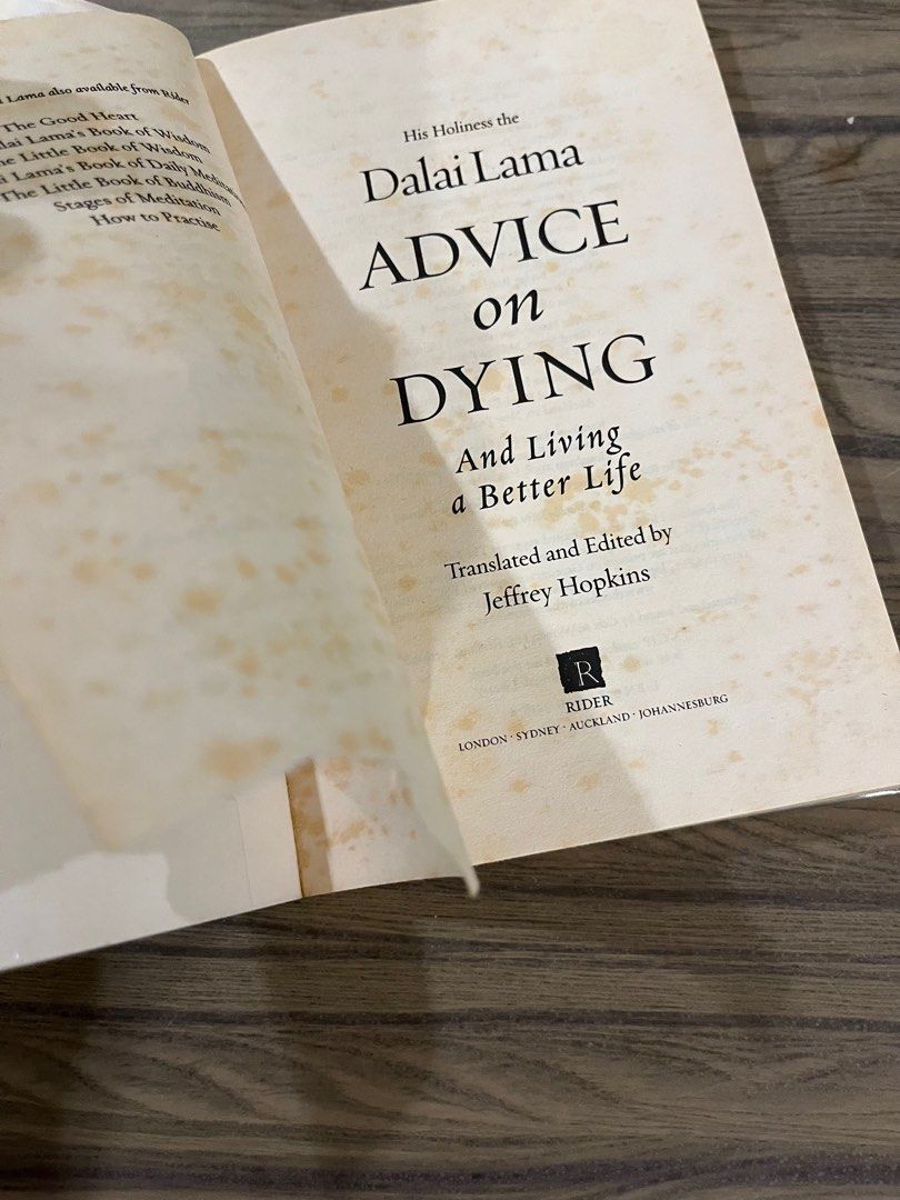 Advice on Dying - Dalai Lama, Hobbies & Toys, Books & Magazines ...
