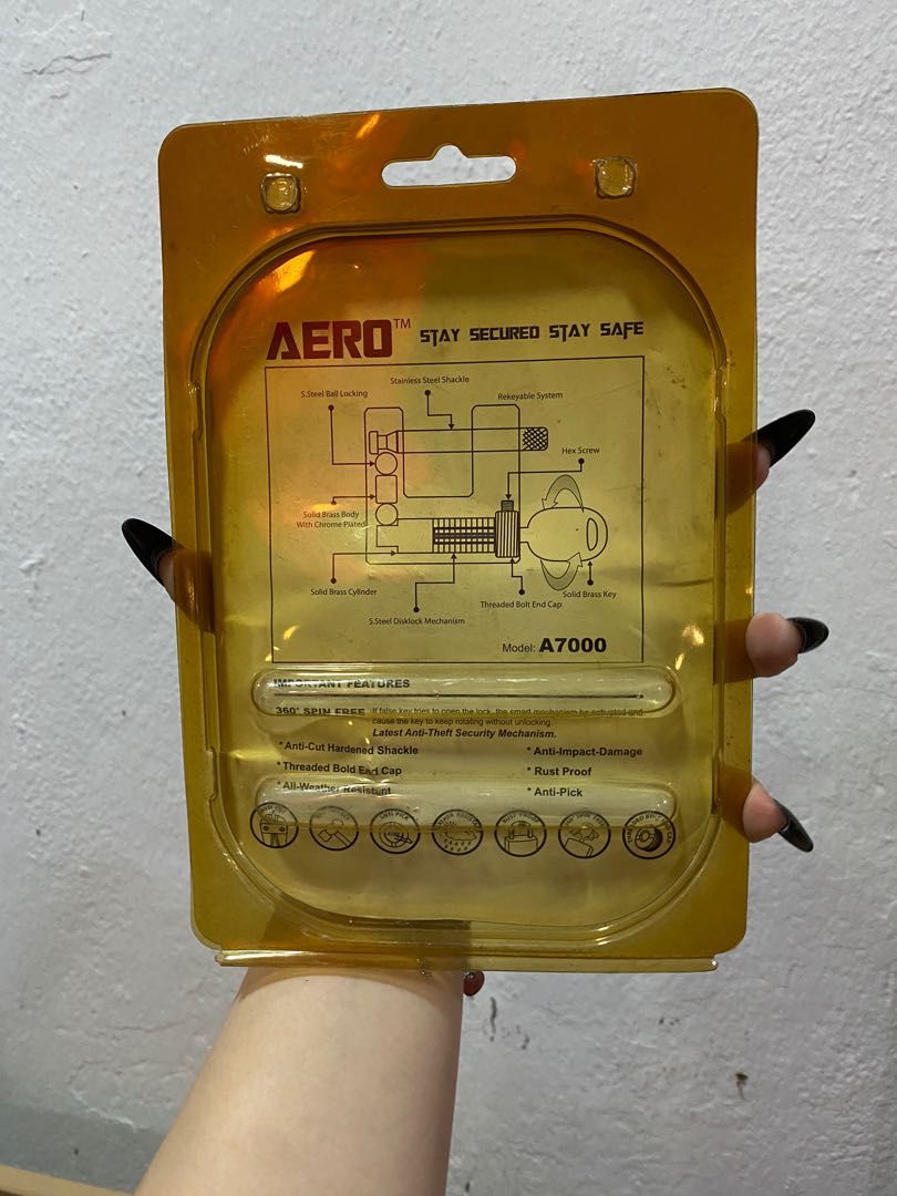 AERO security lock, Furniture & Home Living, Security & Locks, Locks ...