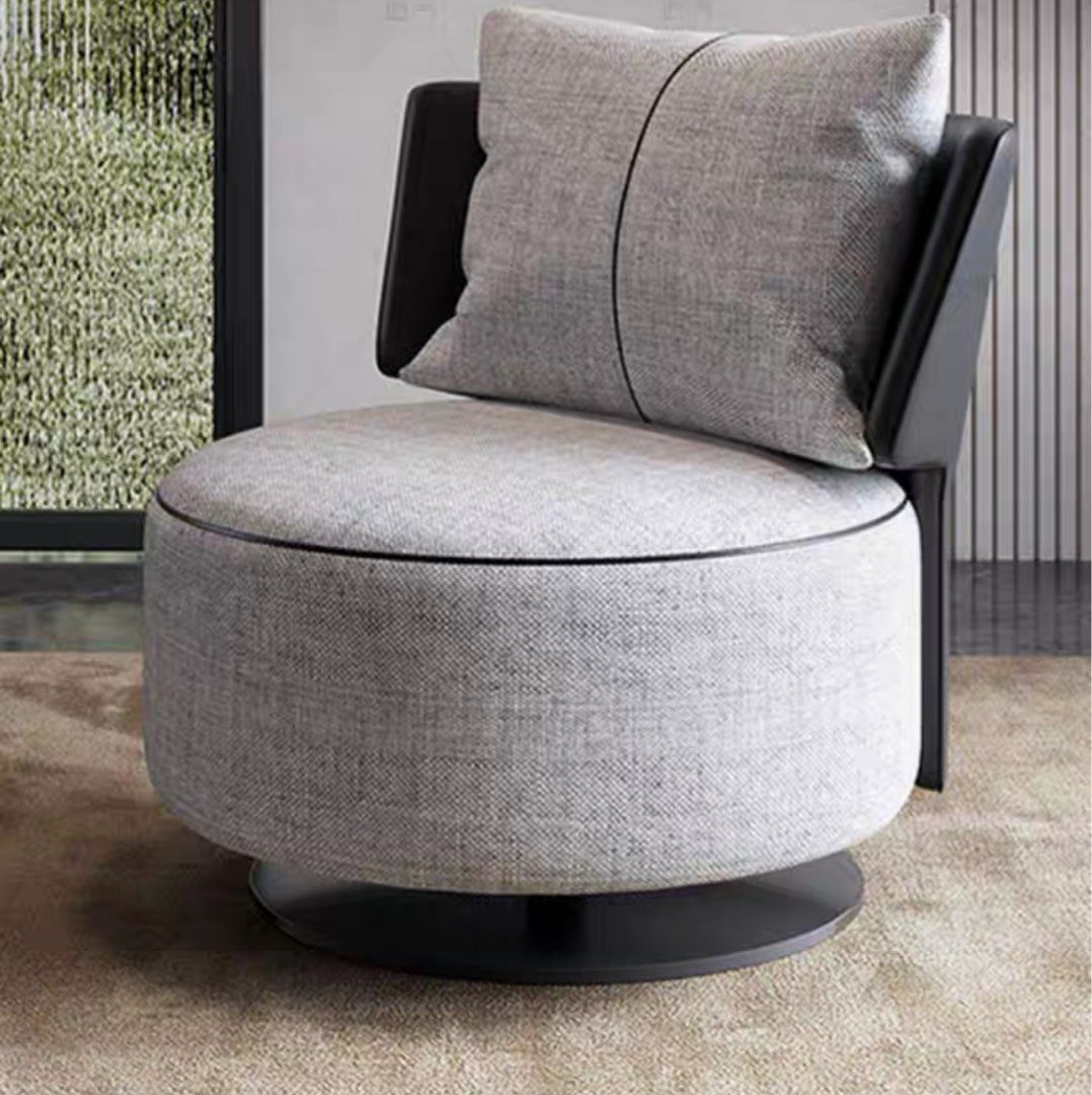 ALPINE Modern Swivel Lounge Chair, Furniture & Home Living, Furniture ...