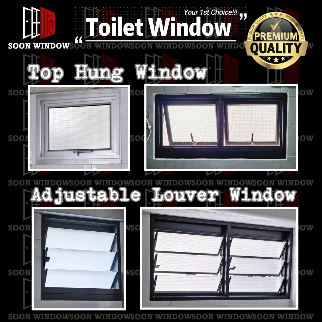 Aluminium Toilet Window | Top Hung Window, Furniture & Home Living ...