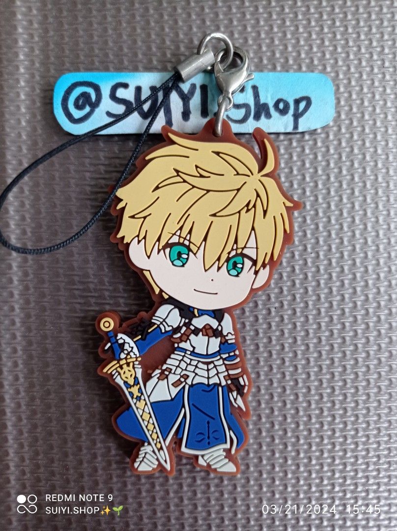 Arthur Pendragon rubber strap keychain charm anime proto prototype Fate ...