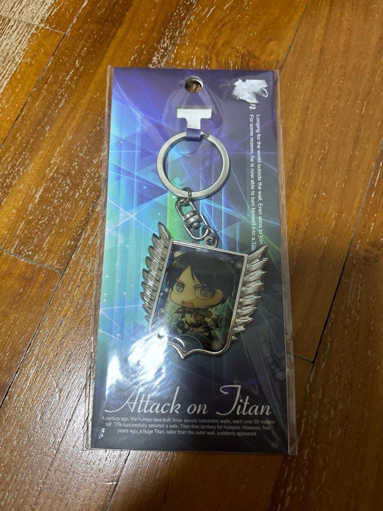 Attack on Titan/Shingeki no Kyojin Eren Jaeger Keychain, Hobbies & Toys ...