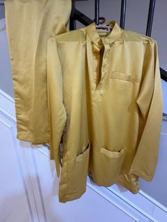 BAJU MELAYU Lelaki Dewasa eid Theme Tema Hari Raya Size M L (Yellow ...
