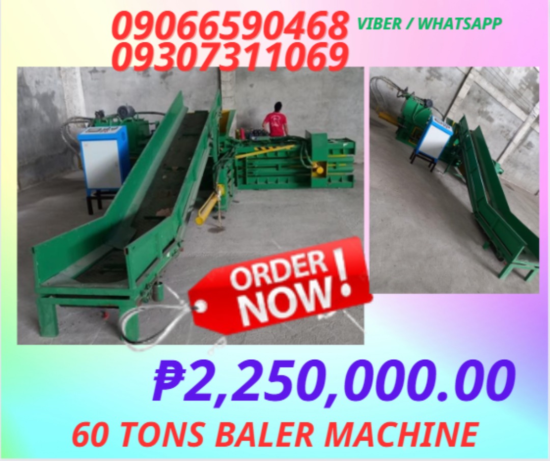 Baler Machine SET horizontal with conveyor 60tons, Commercial ...