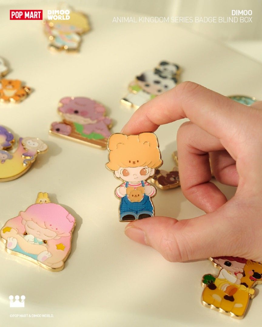 [BRAND NEW! POPMART] POPMART DIMOO ANIMAL KINGDOM BADGE SERIES FULL SET ...