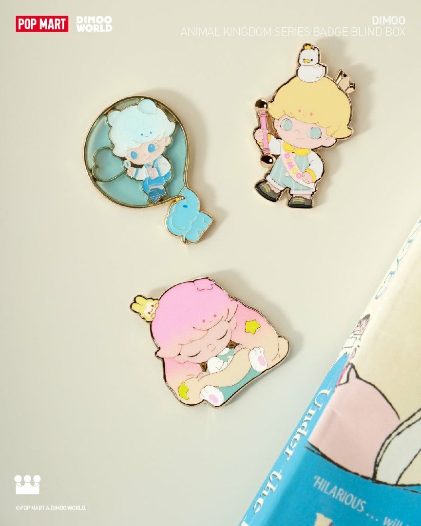 [BRAND NEW! POPMART] POPMART DIMOO ANIMAL KINGDOM BADGE SERIES FULL SET ...
