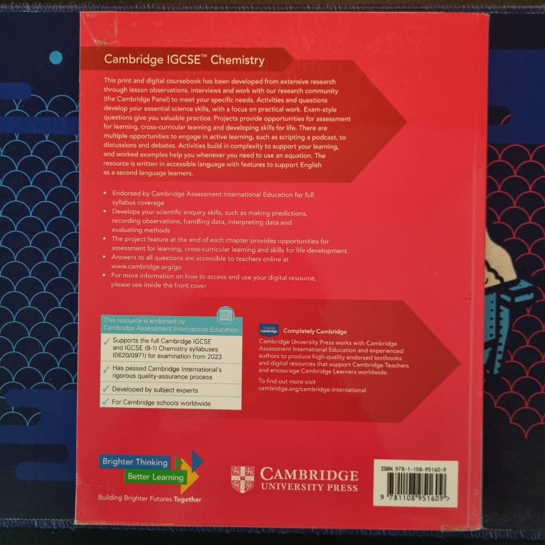 Cambridge IGCSE Chemistry Textbook (5th Edition), Hobbies & Toys, Books ...