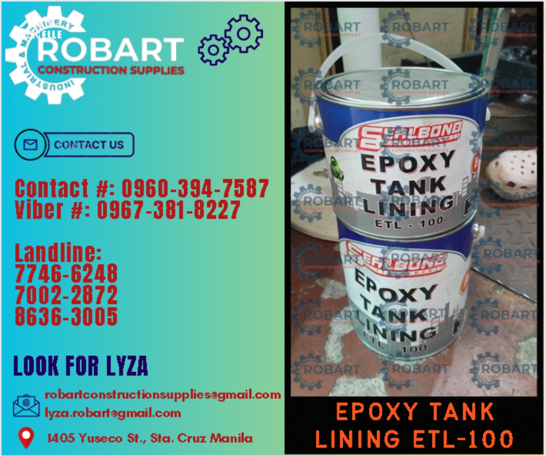 Epoxy Tank Lining ETL-100, Commercial & Industrial, Construction Tools ...