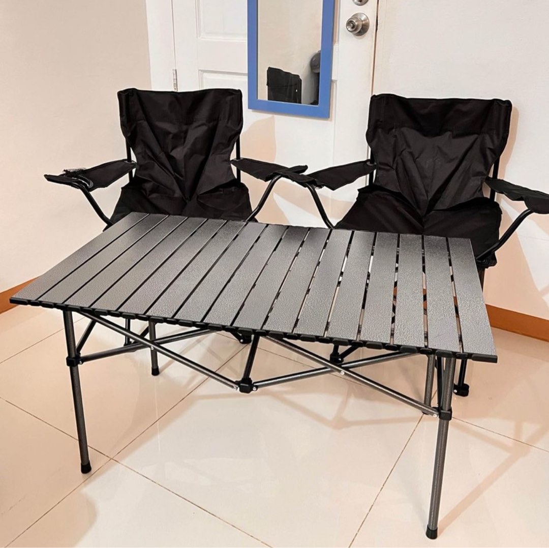 Foldable Camping chairs and table set, Sports Equipment, Hiking ...