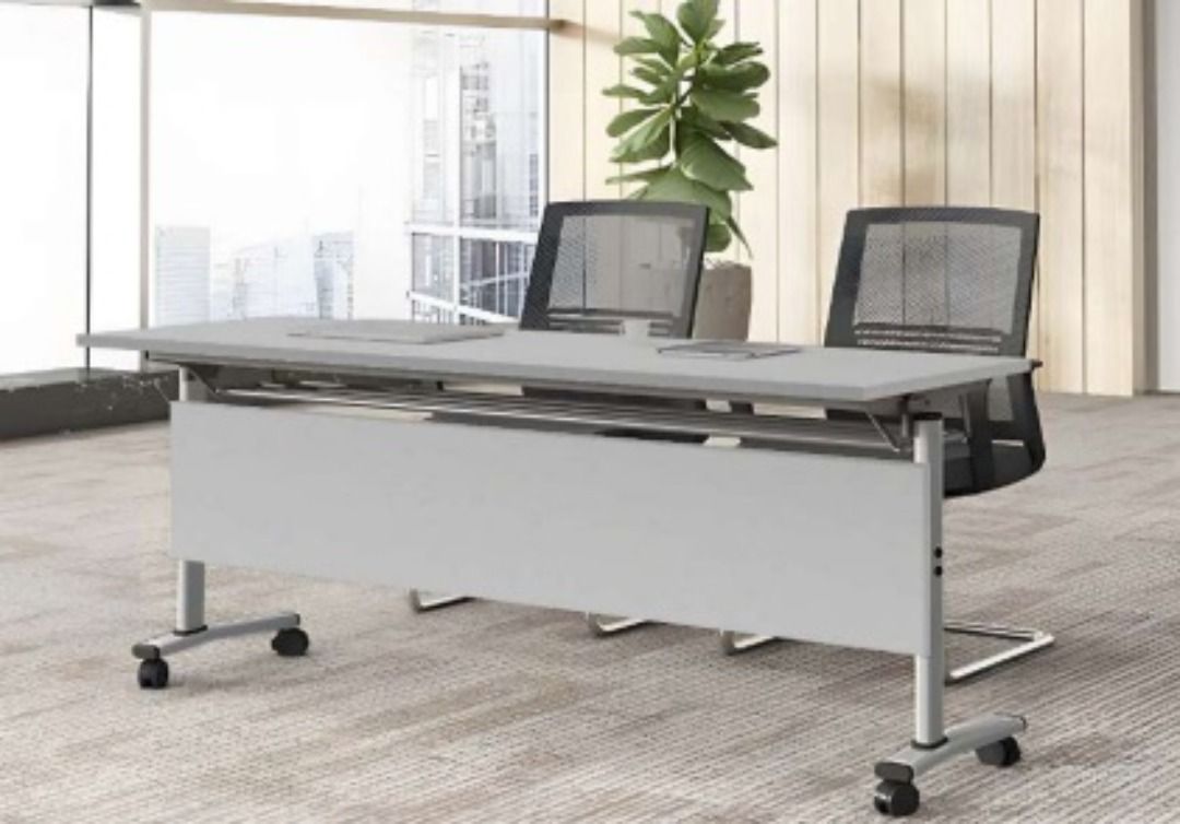 FOLDING TABLE with MODESTY ( OFFICE TABLE ), Furniture & Home Living ...