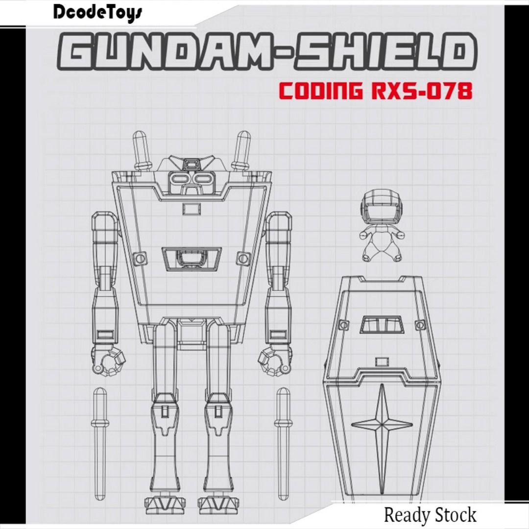 Gundam Transformation Shield Mecha From RXS-078 action figure gunpla RX ...