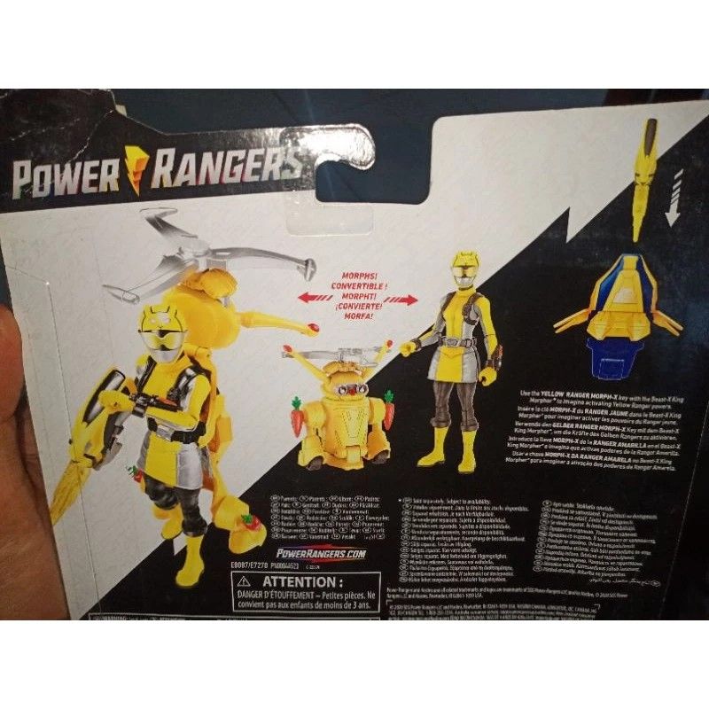 Hasbro Power rangers beast morphers yellow ranger Action figure ...