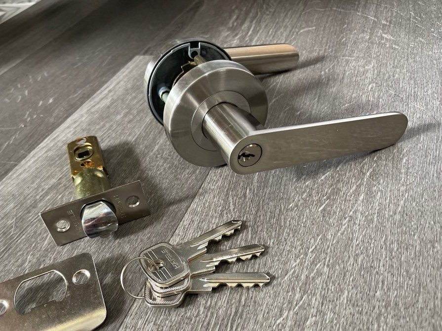 Lever solids heavy door handle Hafele lever lock with 3 keys for main ...