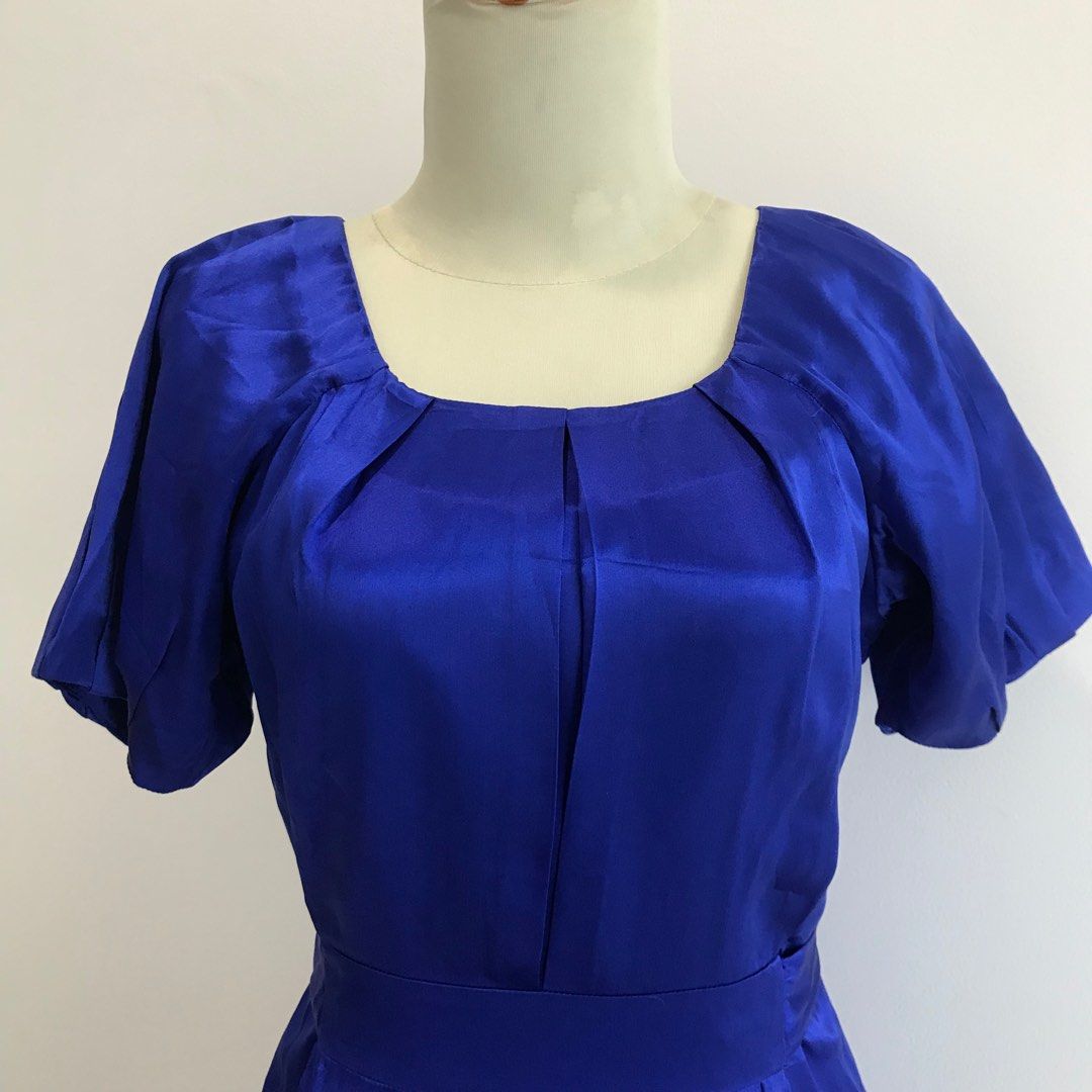 MARK & SPENCER Satin Dress New with Tag (baca diskripsi), Fesyen Wanita ...