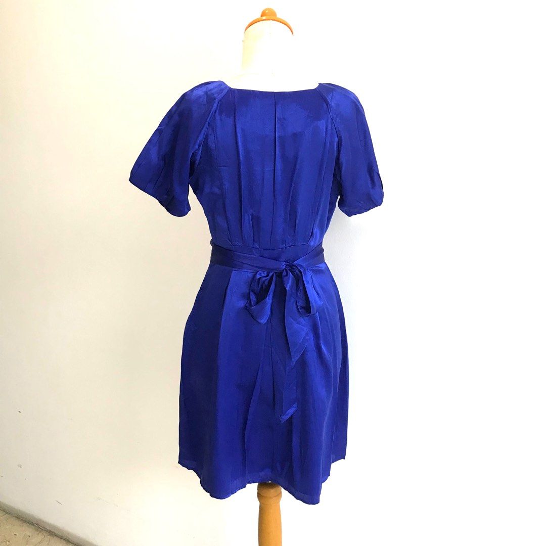 MARK & SPENCER Satin Dress New with Tag (baca diskripsi), Fesyen Wanita ...