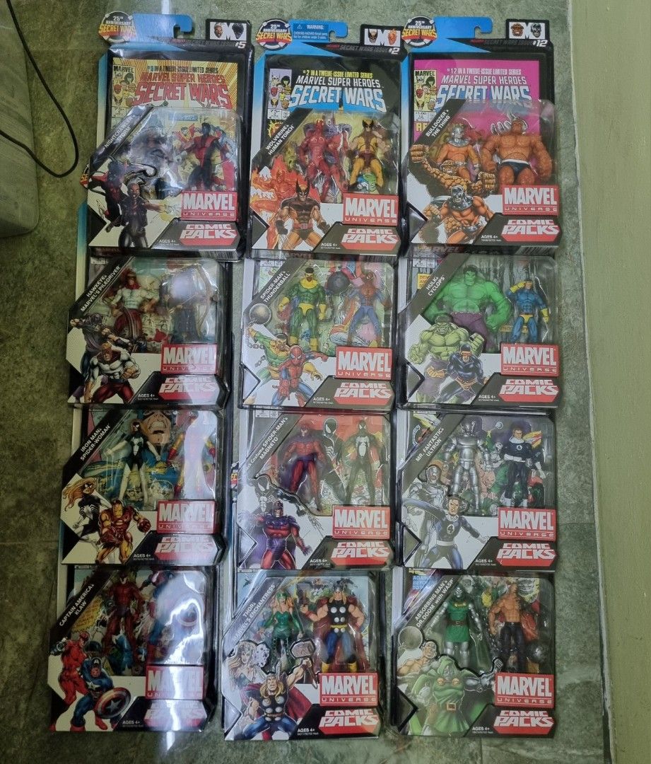 Marvel Secret Wars Comic Packs Complete Set of 12 Rare, Hobbies & Toys ...