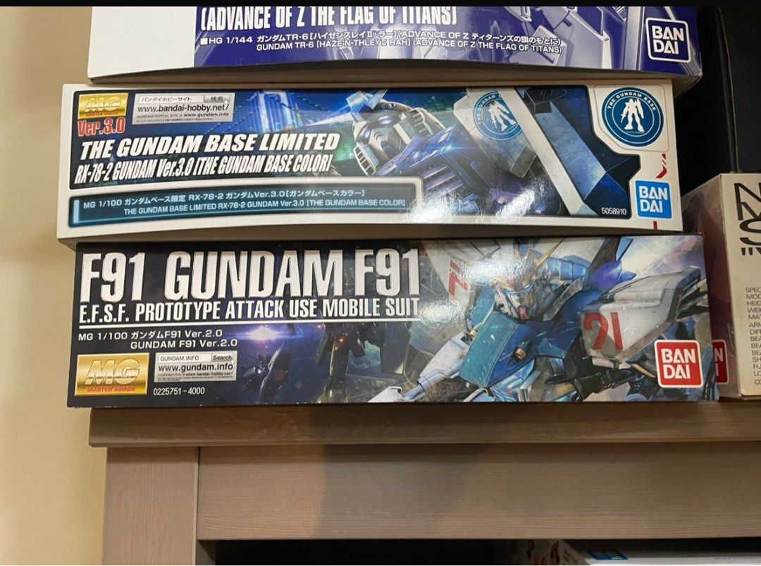 MG GUNDAM F91 & RX 78 Gundam base version, Hobbies & Toys, Toys & Games ...