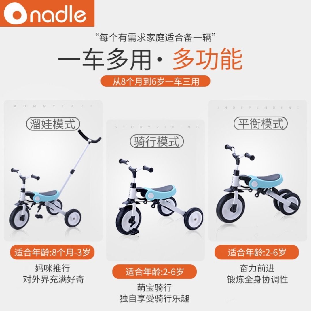 Nadle SL-A2 Multi Function Tricycle Portable Foldable Baby Stroller ...