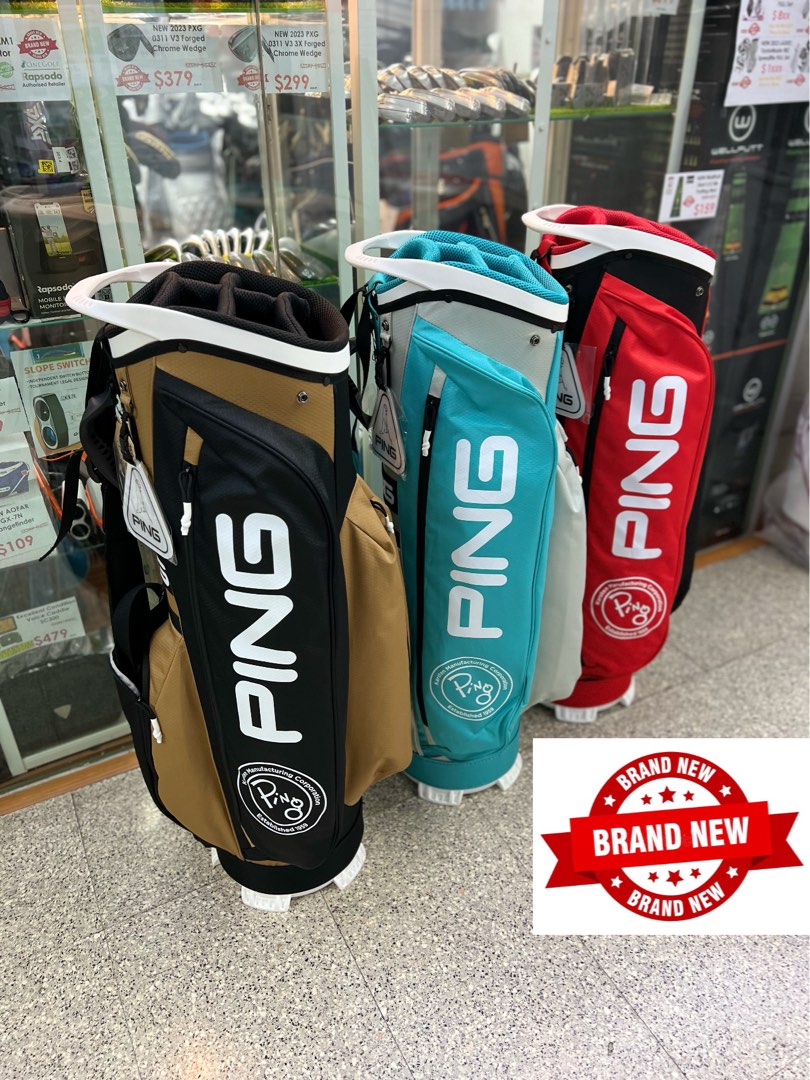 NEW PING Japan Exclusive CB-P225 Cart Bag [Red/ Brown/ Tiffany Blue ...
