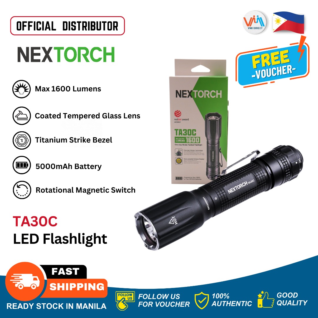Nextorch TA30C LED Flashlight with Dual-function Rotational Dial ...