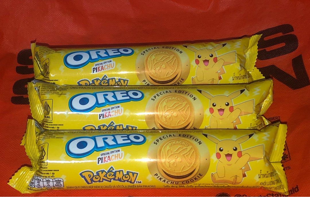 Oreo x Pokemon Pikachu Limited Edition (Biskuit), Makanan & Minuman ...
