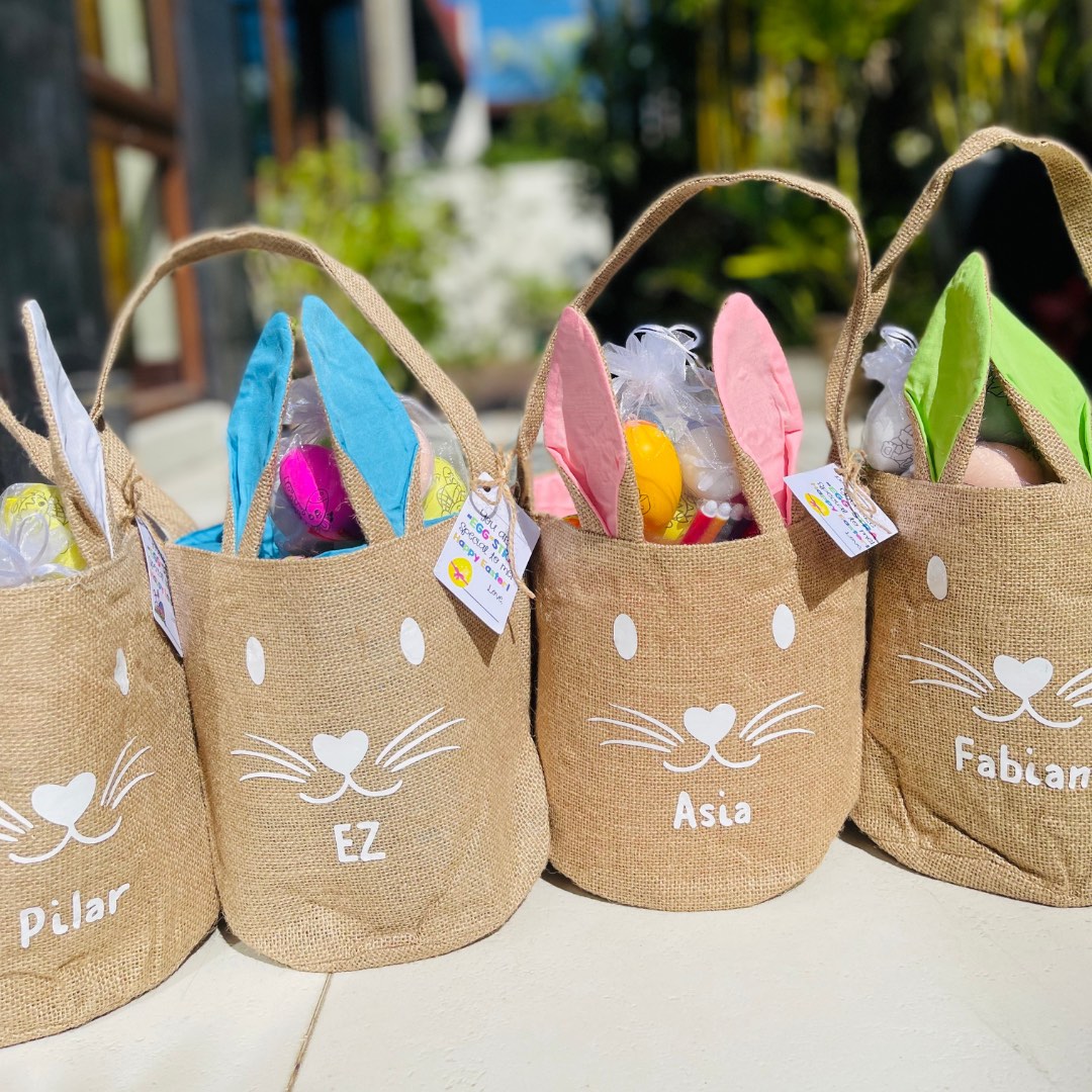 Personalized Easter Basket Set Easter Bunny egg painting easter Eggs ...