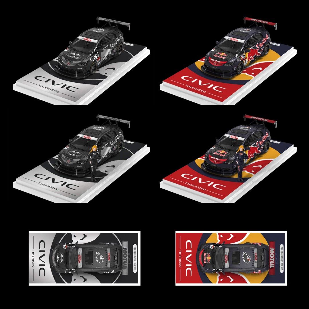 Preorders 1/64 Time Micro Civic FD FD2R Modified Redbull, Hobbies ...