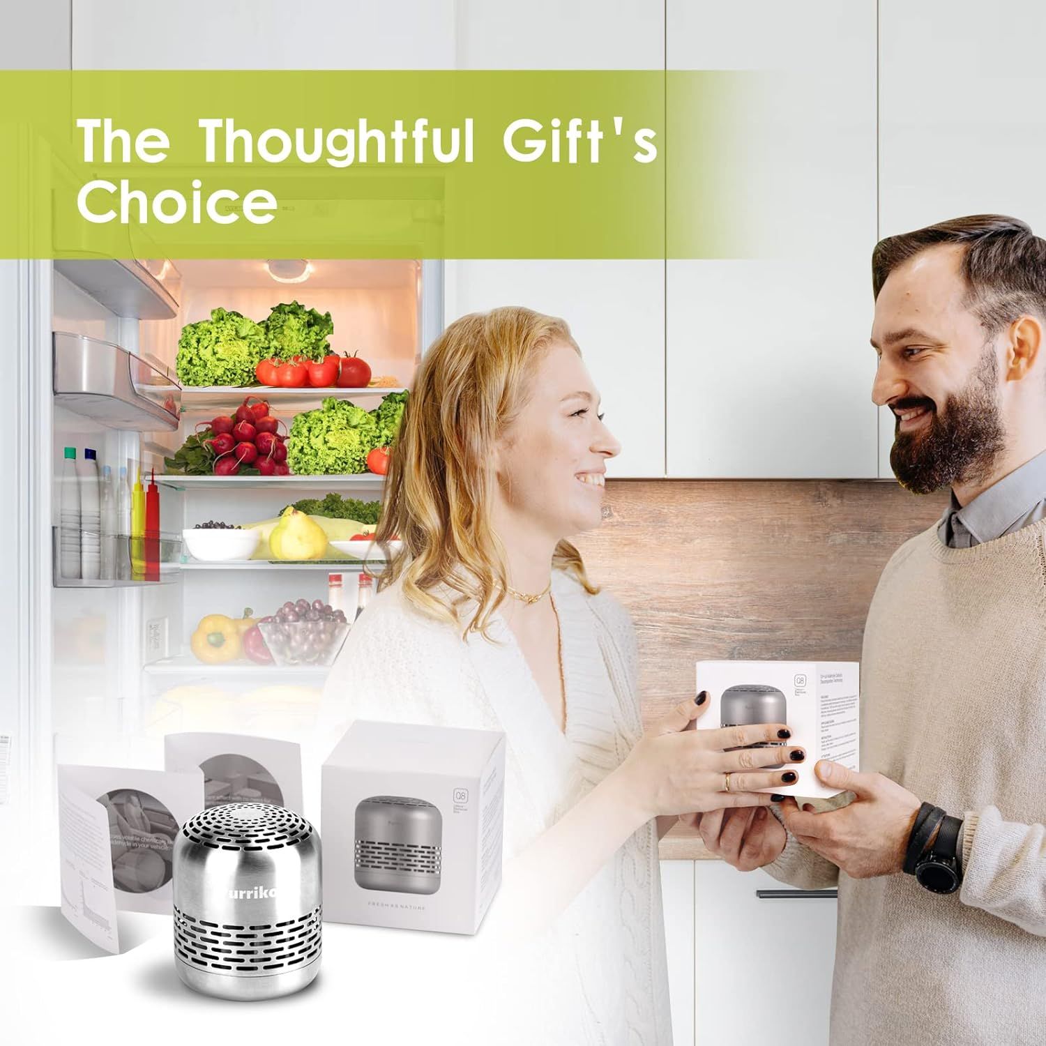 Purriko Refrigerator Deodorizer,Lasts for 10 Years,Refrigerator Odor ...