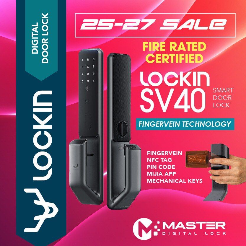 Digital lock [READY STOCK] ALL NEW! LOCKIN SV40 PUSH PULL DIGITAL DOOR ...
