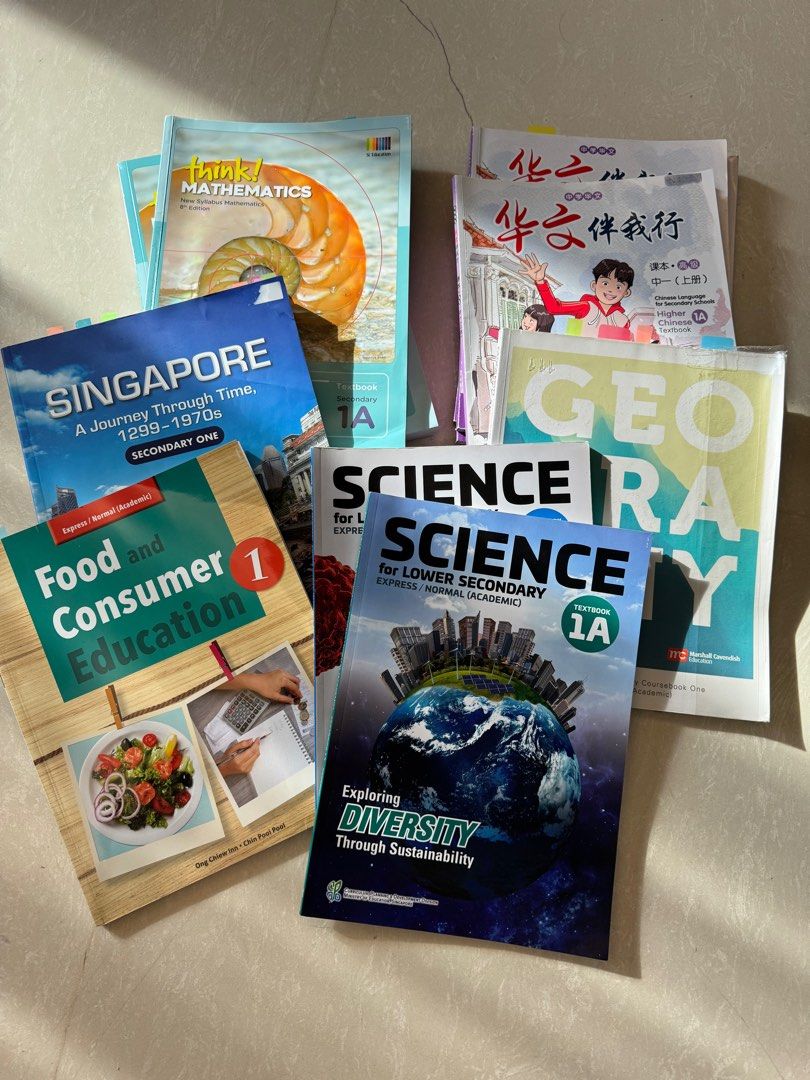 Secondary school textbooks on Carousell