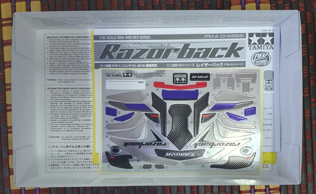 Tamiya Mini 4wd Razorback FM-A Chassis (18713), Hobbies & Toys, Toys ...