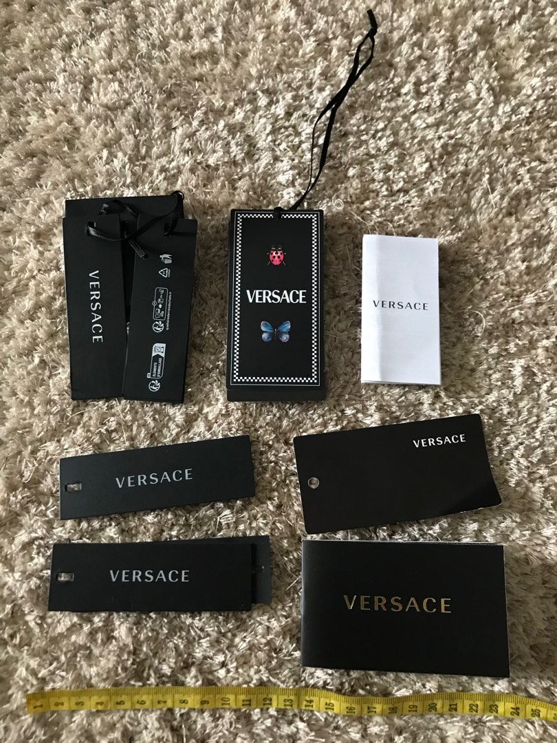 VERSACE TAG LABELPRICE TAG CARD DLL NEW AUTHENTIC PILIH DR NOMOR YA ...