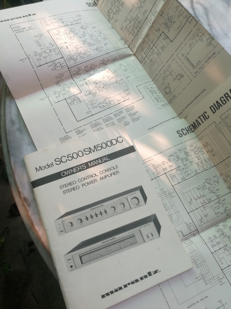 Vintage MARANTZ Model SC500 & SM500DC Owner's Manual & Schematic ...