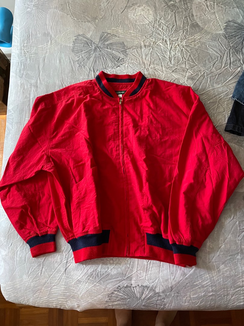 Vintage Red Sports Bomber Jacket, Women's Fashion, Coats, Jackets and ...
