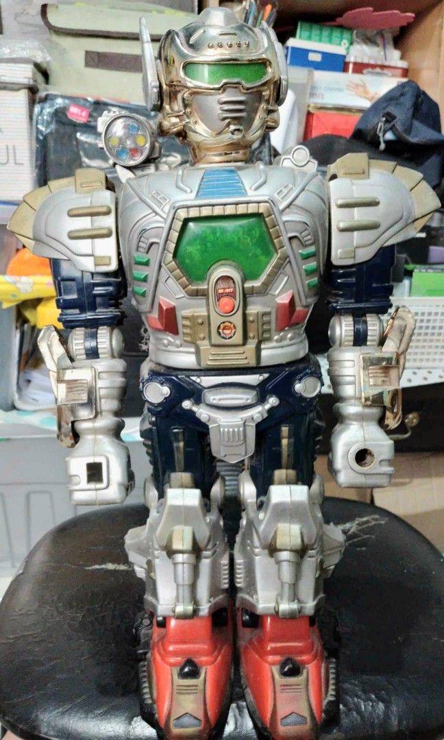 Vintage toy Robot of the 1990s, powef destroyer. Battery operating with ...