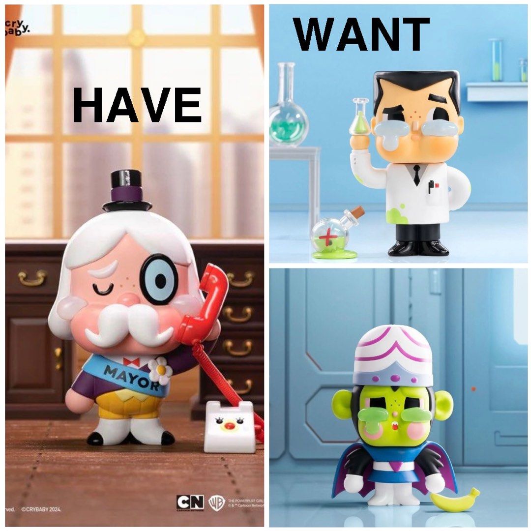 WTT Crybaby x Powerpuff Girls Mayor, Hobbies & Toys, Toys & Games on ...