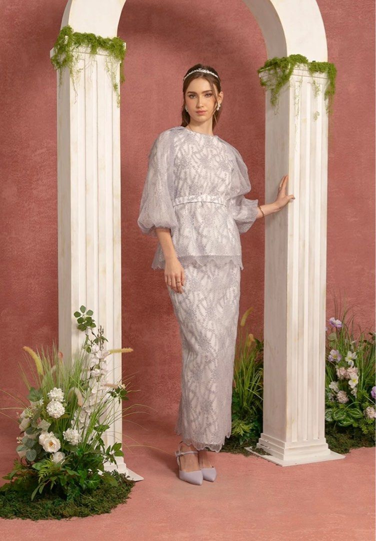 Zalia Voluminous Lantern Sleeve Set Raya 2024, Women's Fashion, Dresses ...
