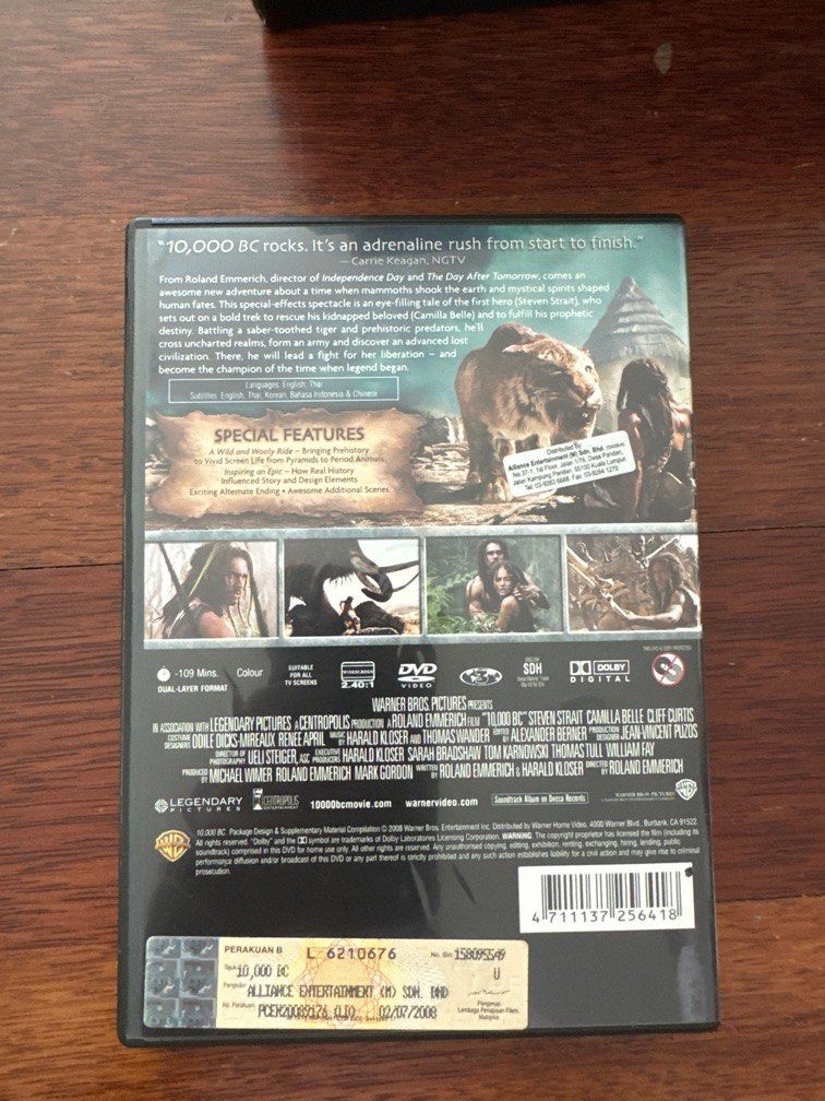 10,000 BC DVD, Hobbies & Toys, Music & Media, CDs & DVDs on Carousell