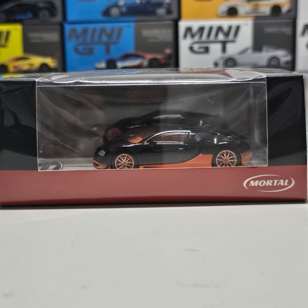 1/64 Mortal Bugatti Veyron Super Sport Black Orange Diecast Toy Car ...