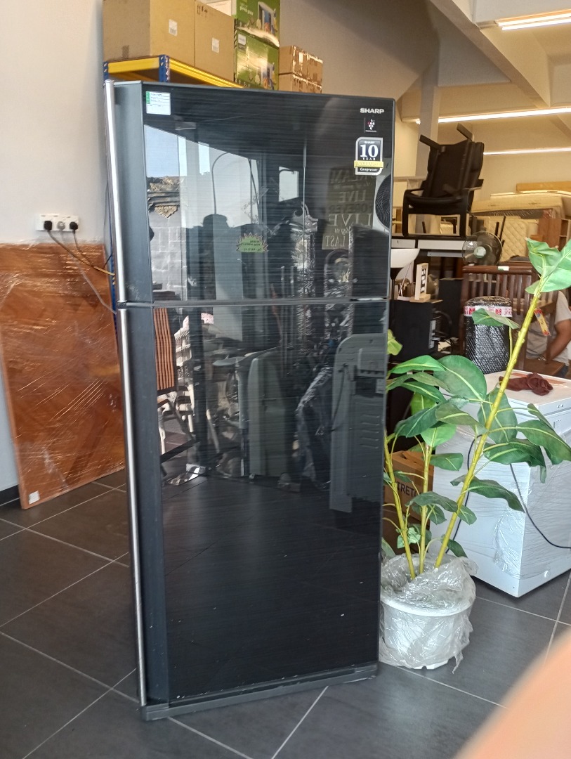 (2018) Sharp Plasmacluster 600L SJ-P799G-BK | Peti Sejuk 2 Pintu Sharp Plasmacluster 600L SJ ...