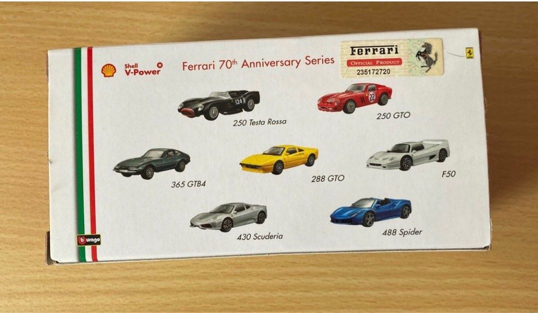 70th Anniversary Ferrari Car Models - Rare Collectible Complete Edition ...