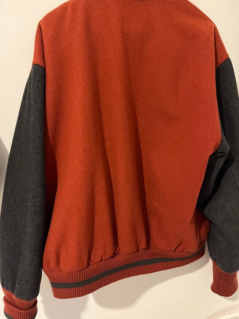 90’s vintage korean autumn varsity jacket, Fesyen Pria, Pakaian , Baju ...